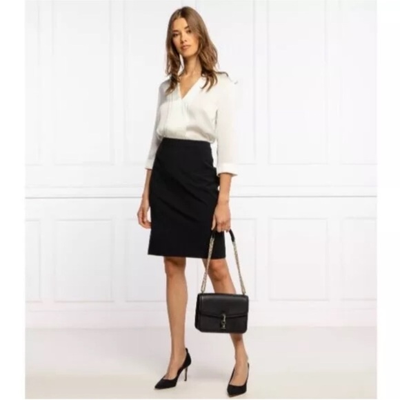 Hugo Boss | Skirts | Hugo Boss Vilea Virgin Wool Fundamental Lined ...